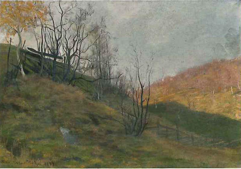 Høstlandskap - Gustav Wentzel - DigitaltMuseum