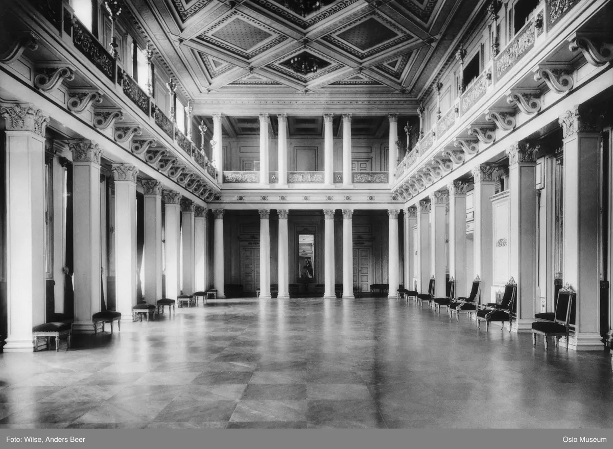 Slottet, interiør - Oslo Museum / DigitaltMuseum