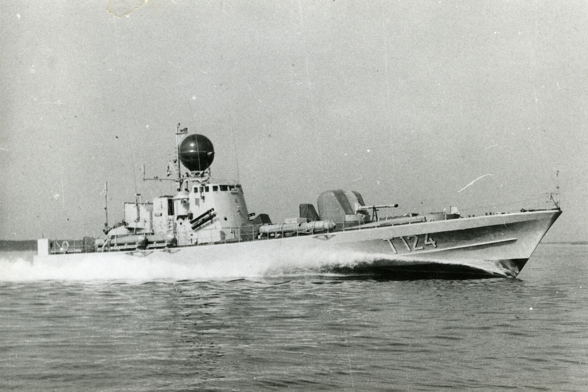 Motortorpedbåten CASTOR, T 124. - Sjöhistoriska museet / DigitaltMuseum