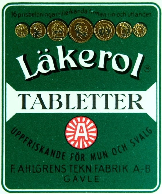 Tablettask, Läkerol, 1980. Läkerol orginal från F. Ahlgrens tekninska ...