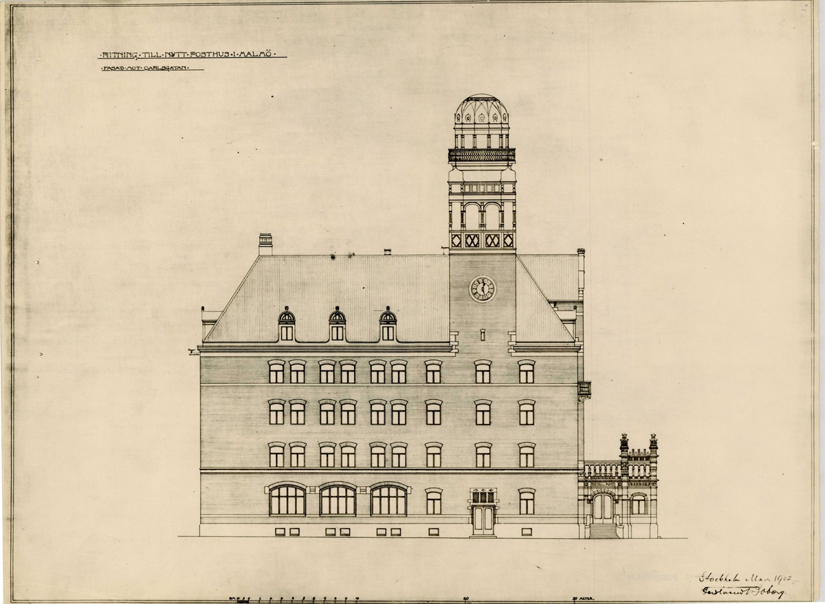 Ritning - Postmuseum / DigitaltMuseum