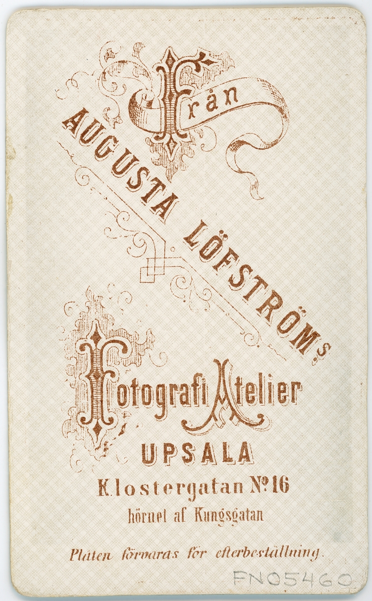 Kabinettsfotografi - Axel Nyman, Uppsala - Upplandsmuseet / DigitaltMuseum