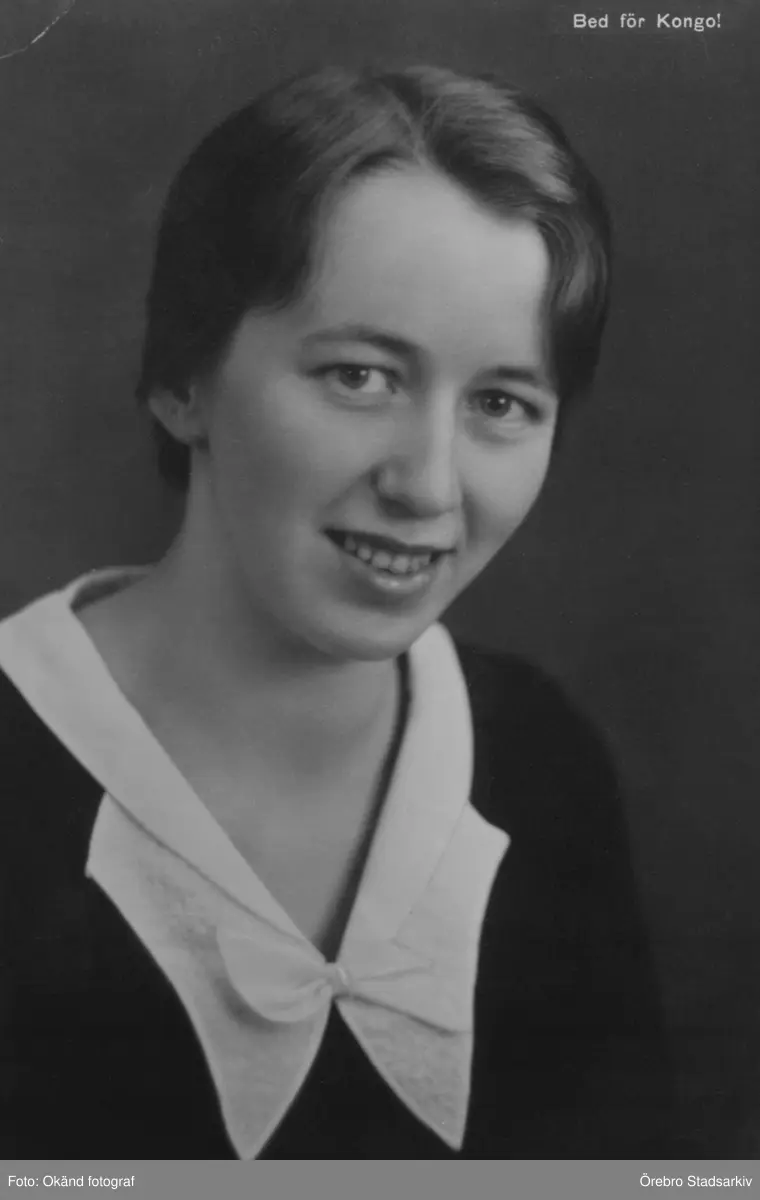 Missionären Lydia Lundström, 1930-tal - Örebro Stadsarkiv / DigitaltMuseum