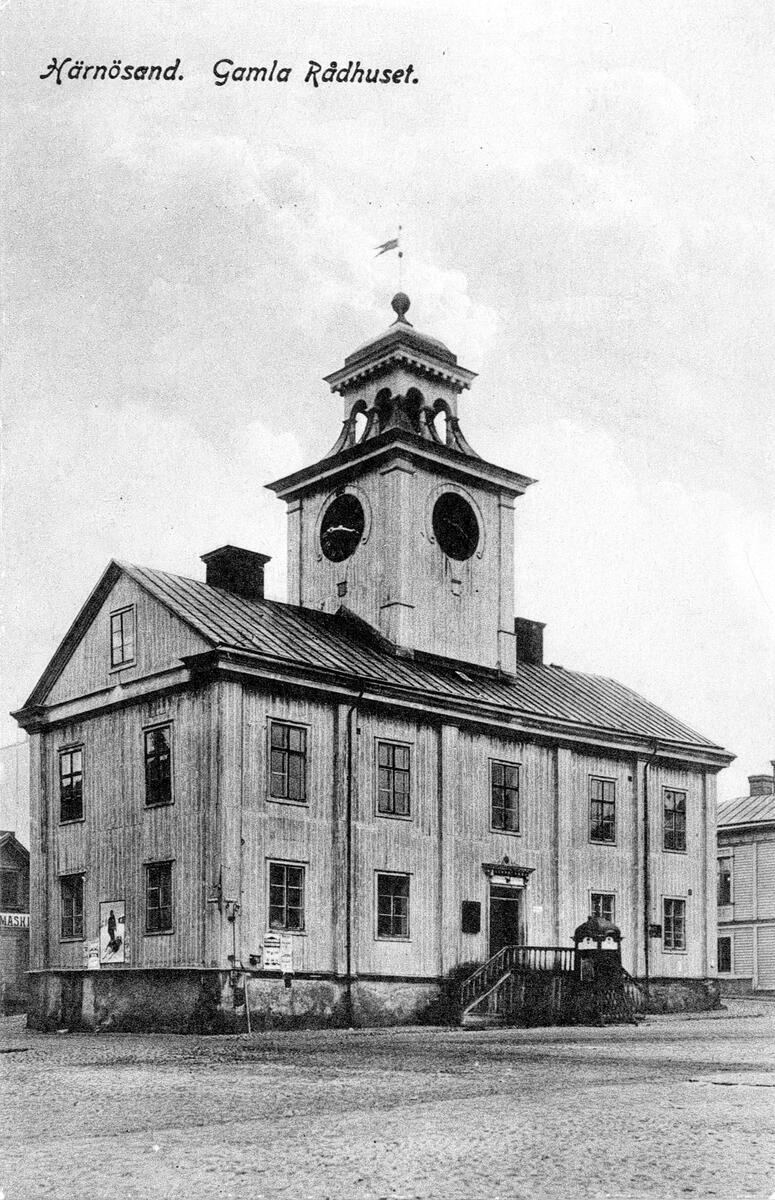 Gamla Rådhuset. Vykort. - Västernorrlands museum / DigitaltMuseum