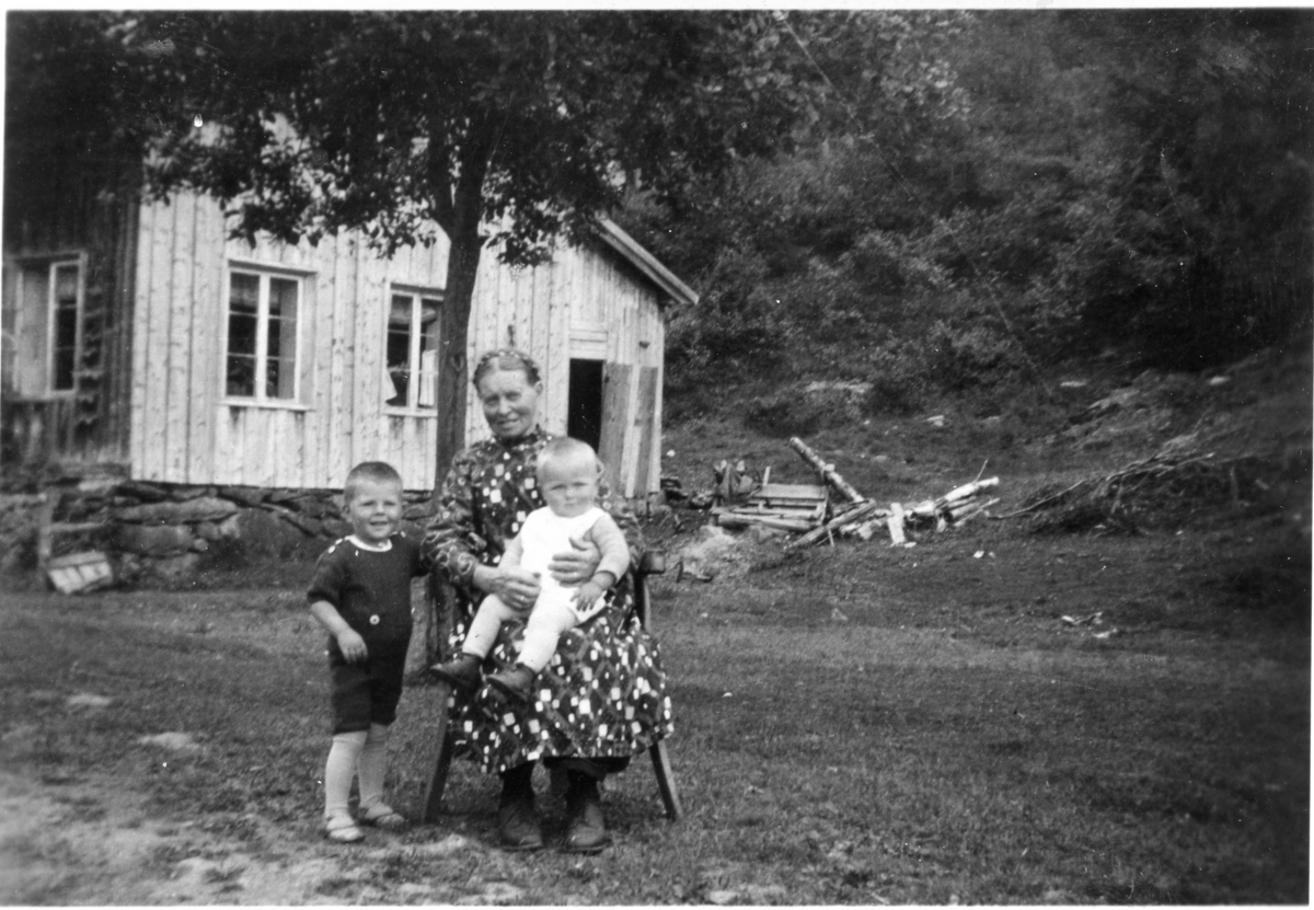 Gunhild med barnebarn Olav og Erling. - Vest-Telemark Museum ...