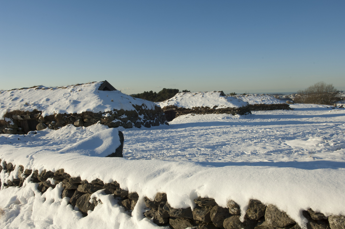 Jernaldergården, vinterbilder. - Arkeologisk museum, Universitetet i ...