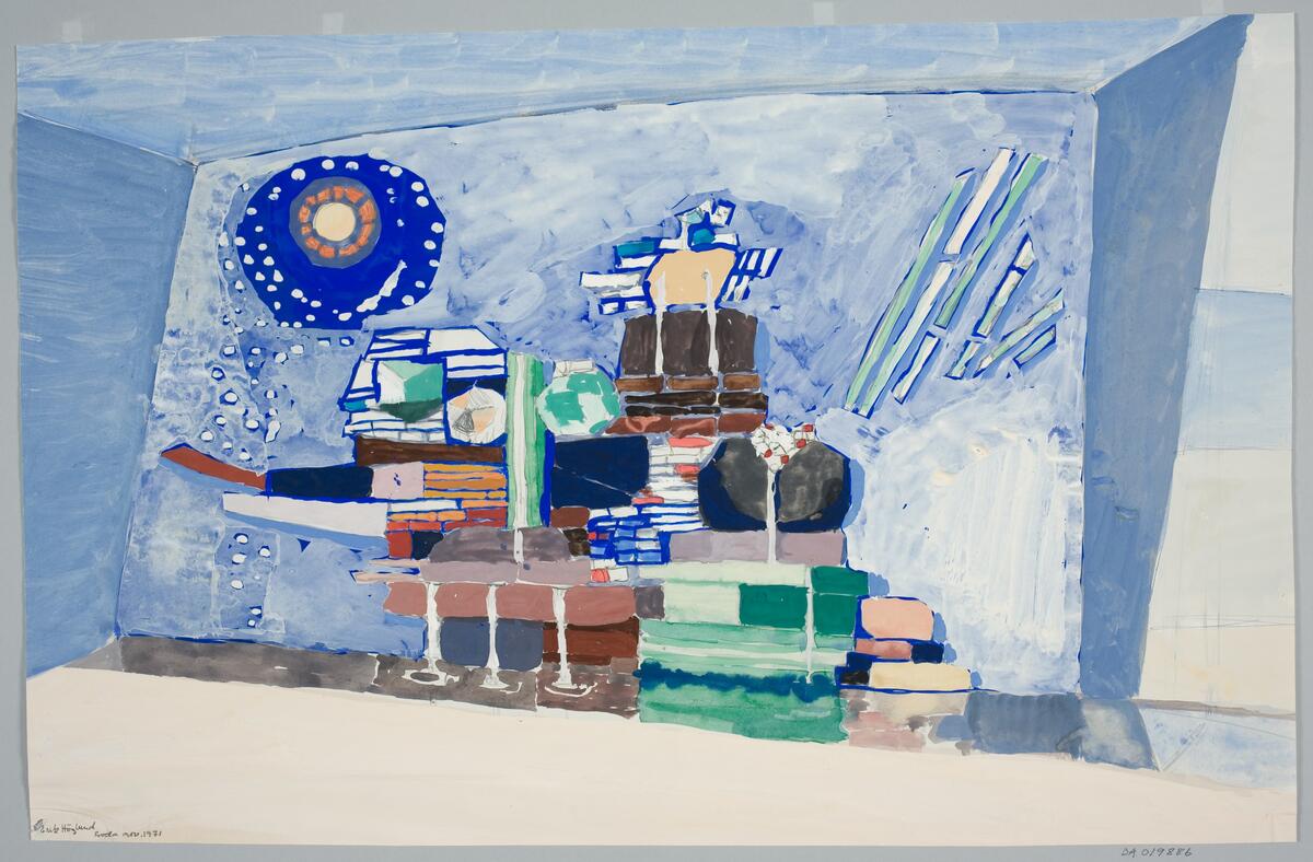 Källan eller vattnets kretsgång [skiss] - Designarkivet / DigitaltMuseum