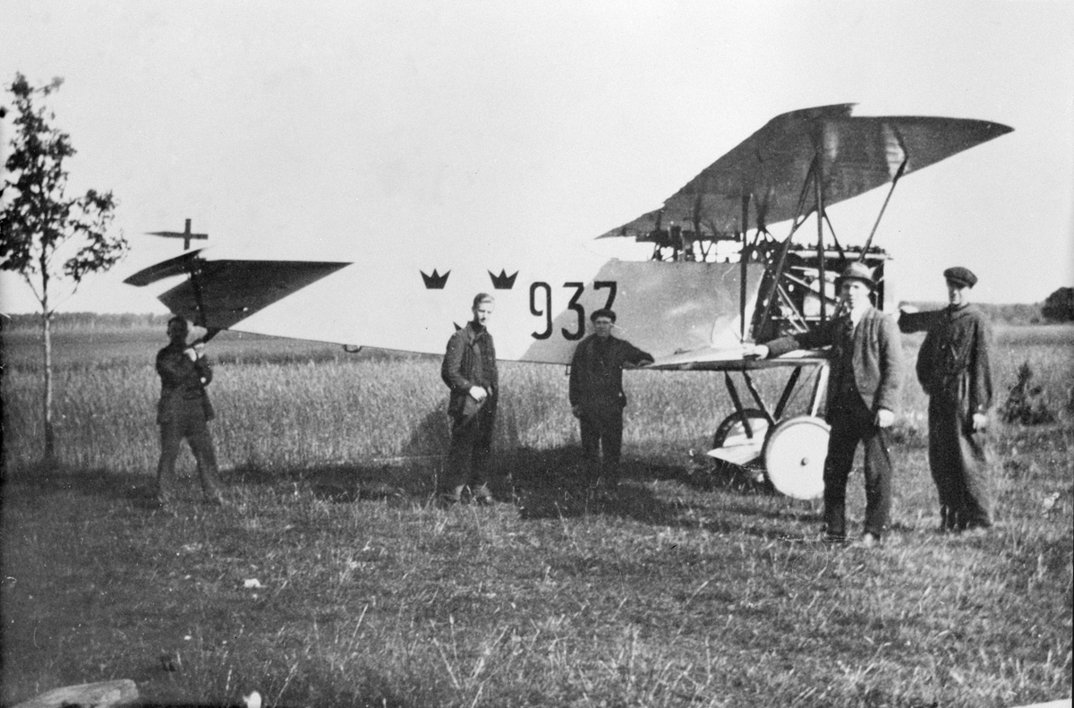 En Fokker D. VII, som flögs till Malmen 1919 av den tyske ...