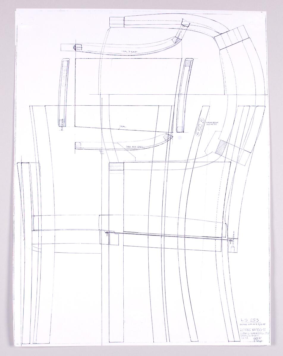 Stol för ICA-restauranger Kangaroo Rotunda 151-2 1553-d 150 [ritning ...