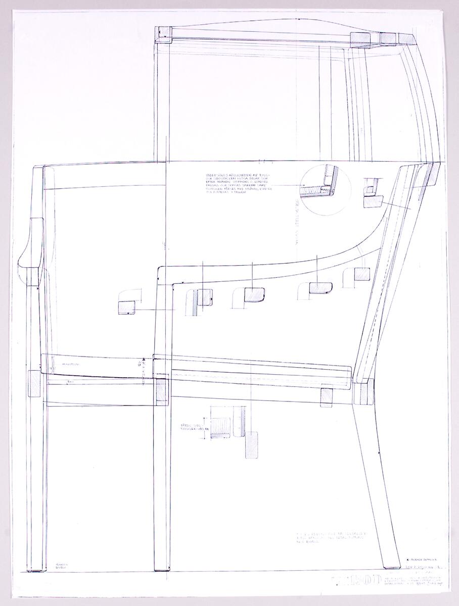 Stol för ICA-restauranger Kangaroo Rotunda 151-2 1553-d 150 [ritning ...