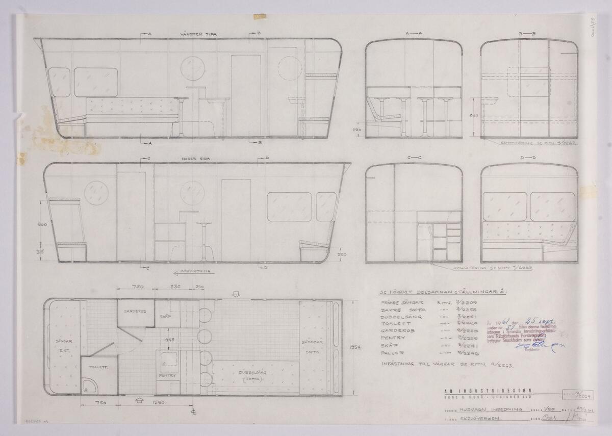 Husvagn [ritning] - Designarkivet / DigitaltMuseum