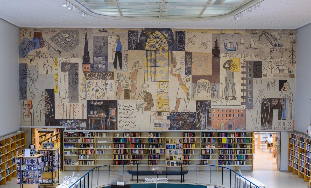 Väggmålning al secco [Måleri] - Västerås konstmuseum / DigitaltMuseum