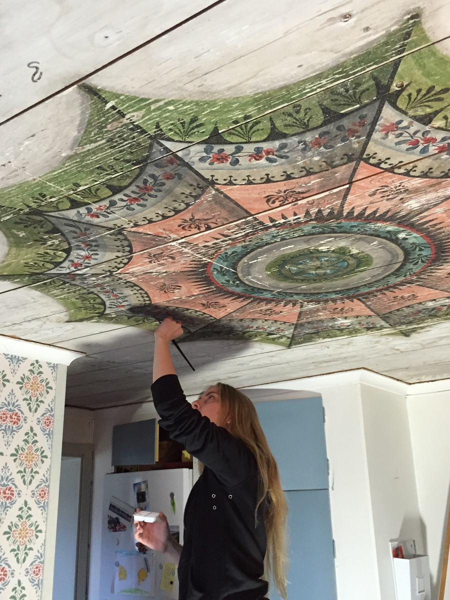 Takmålningar i privata bostäder i Boberg, Sunne. Konservator Cecilia ...