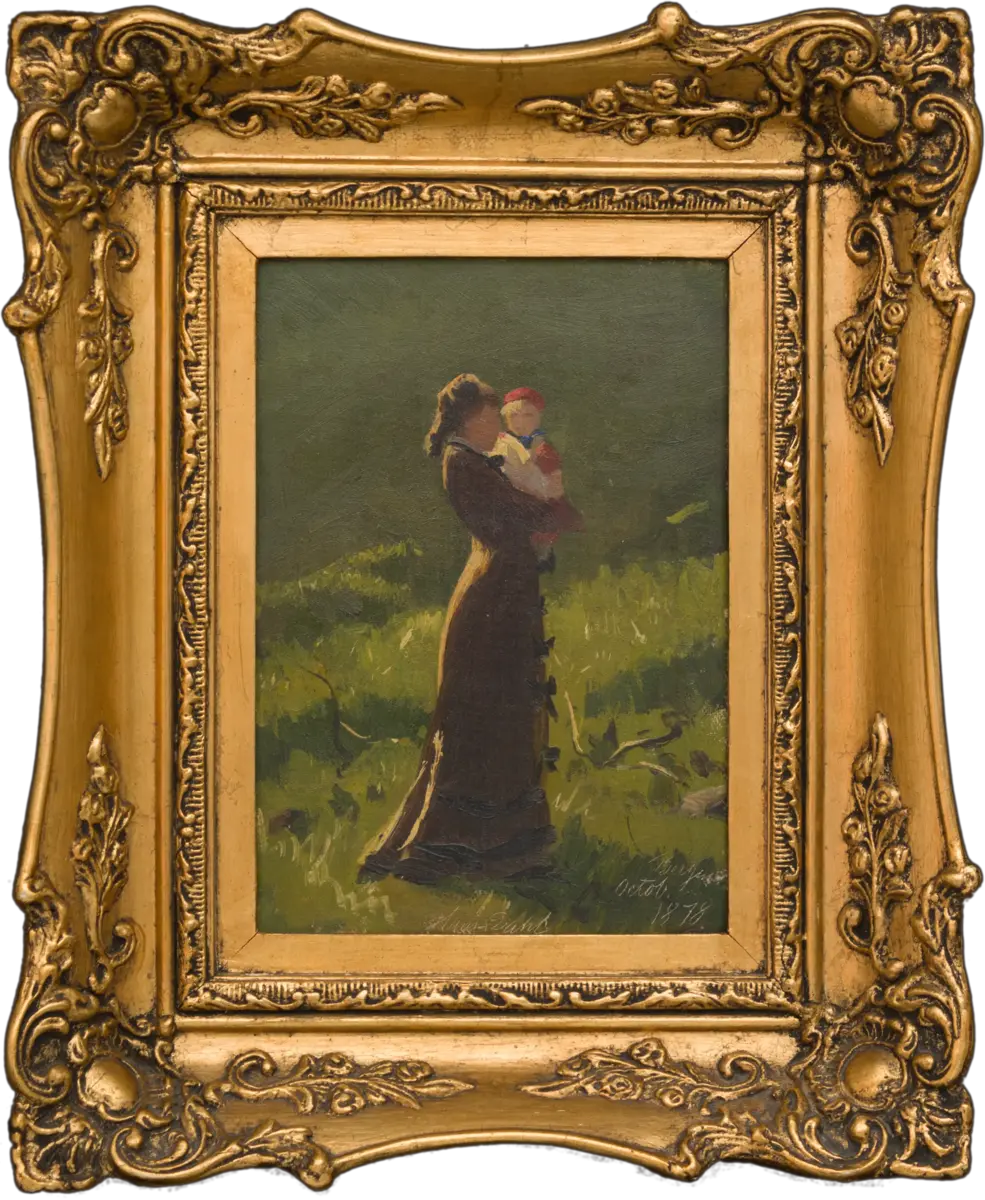 Mor og barn [Maleri] - Grieg Kunstsamling / DigitaltMuseum