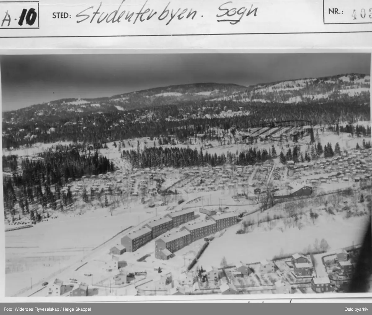 Studenterbyen. Sogn - Oslo byarkiv / DigitaltMuseum