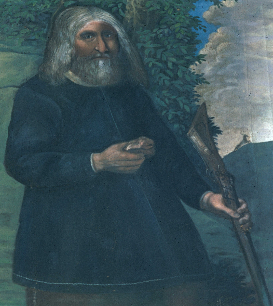 Interiør fra Røros kirke.Portrett maleri av Hans Aasen. - Norsk ...