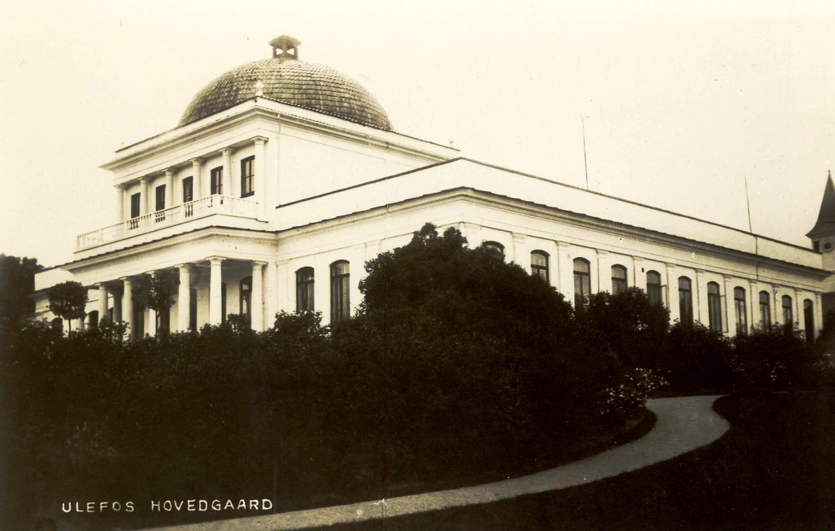 Visittkortbilde: Ulefos Hovedgaard m/sti og beplantning - Telemark ...