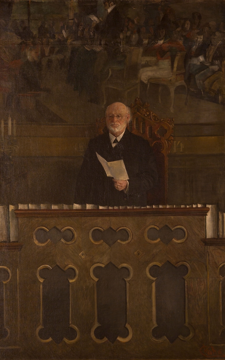 Stortingspresident Carl Berner leser 7. juni-erklæringen [Olje på ...