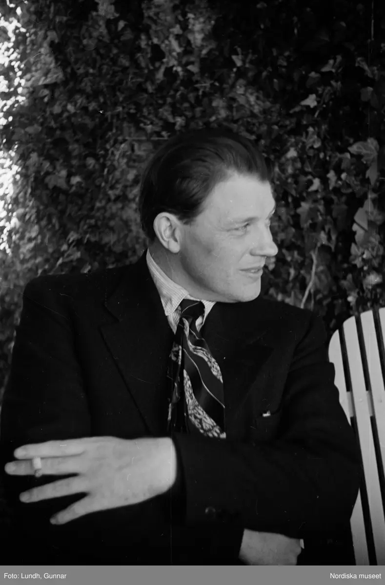 Porträtt av författaren Harry Martinson (1904–1978) - Nordiska museet ...