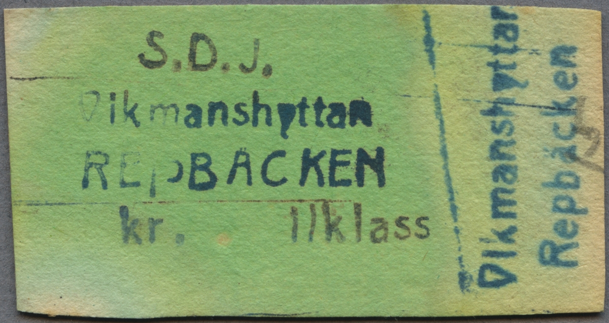 Enkelbiljett - Järnvägsmuseet / DigitaltMuseum