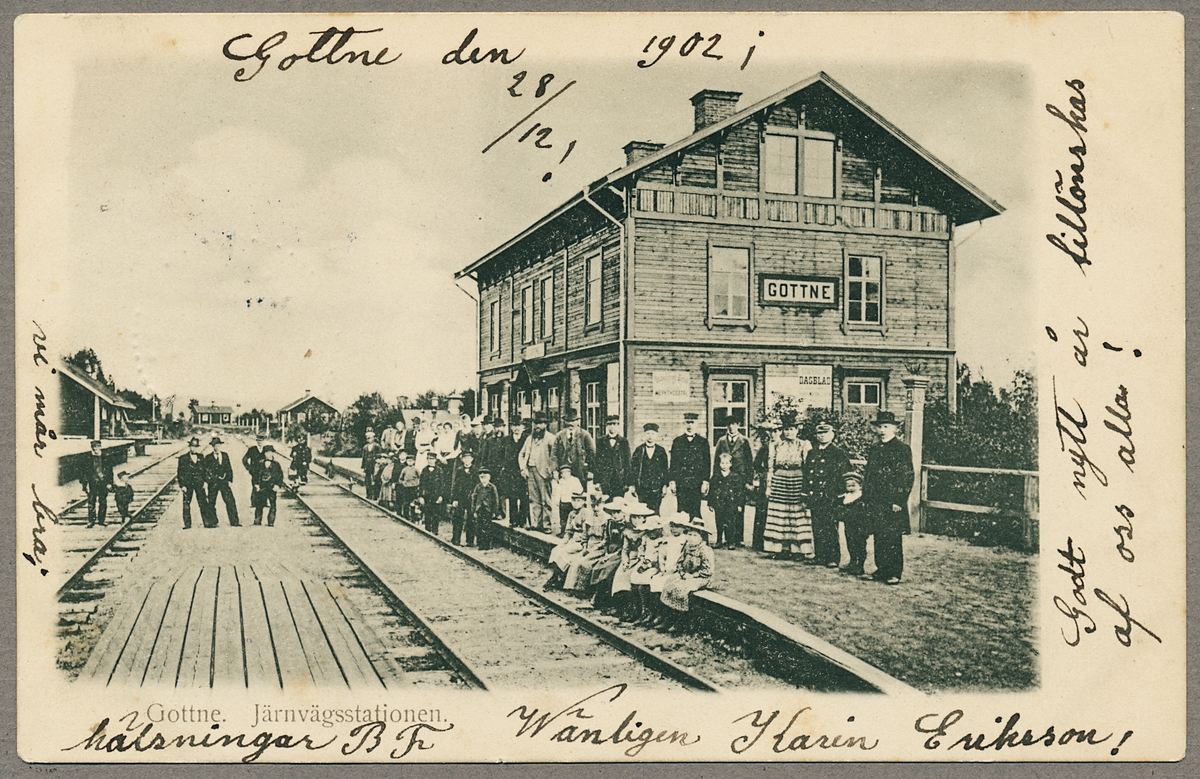 Järnvägsstationen i Gottne. - Järnvägsmuseet / DigitaltMuseum