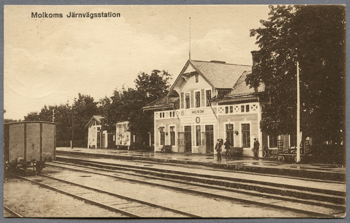 Molkom järnvägsstation. - Järnvägsmuseet / DigitaltMuseum