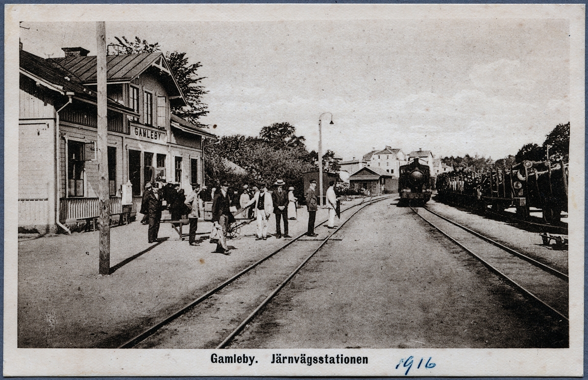Gamleby station. - Järnvägsmuseet / DigitaltMuseum