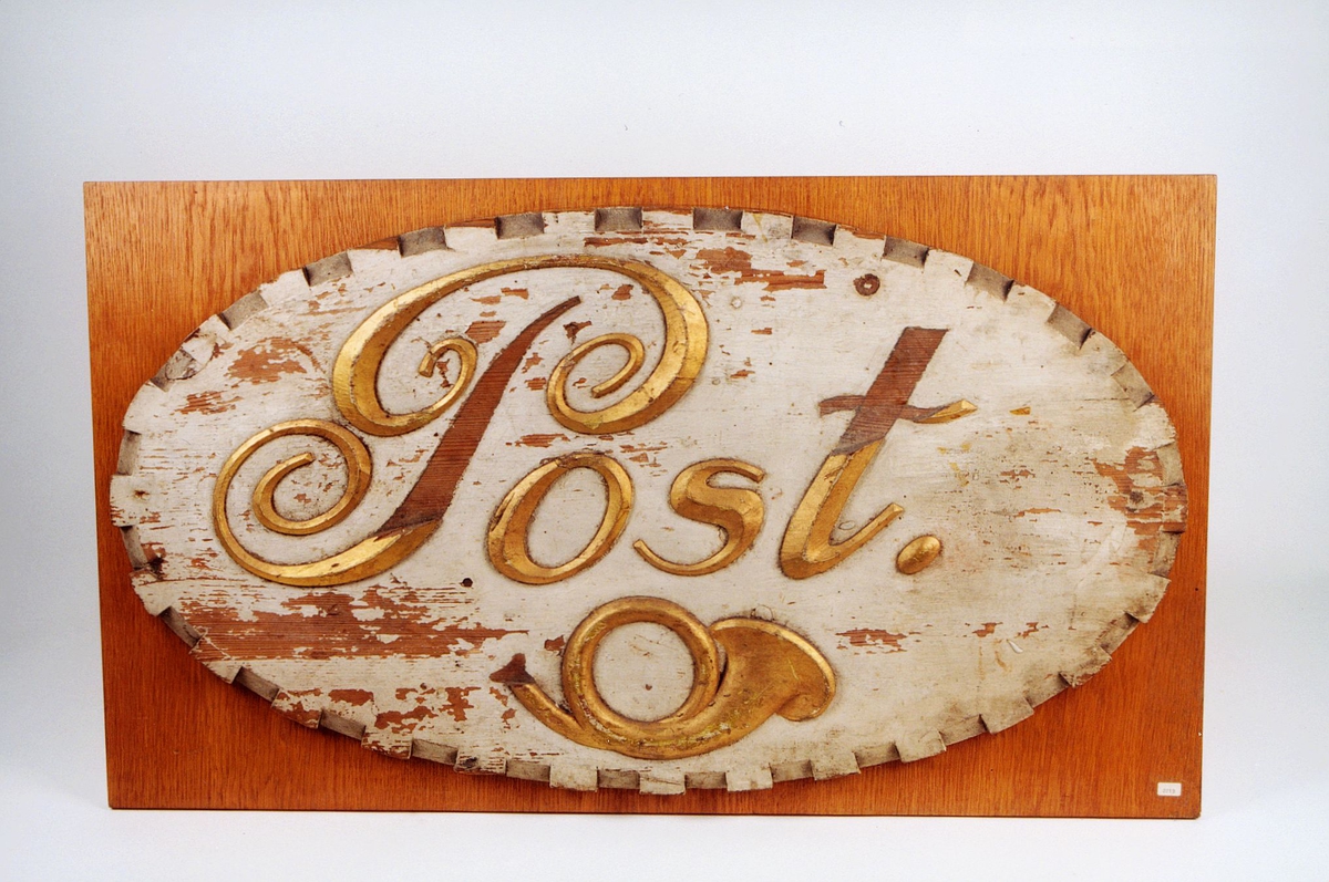 postmuseet, gjenstander, skilt, postskilt, opplysningsskilt, Post med ...