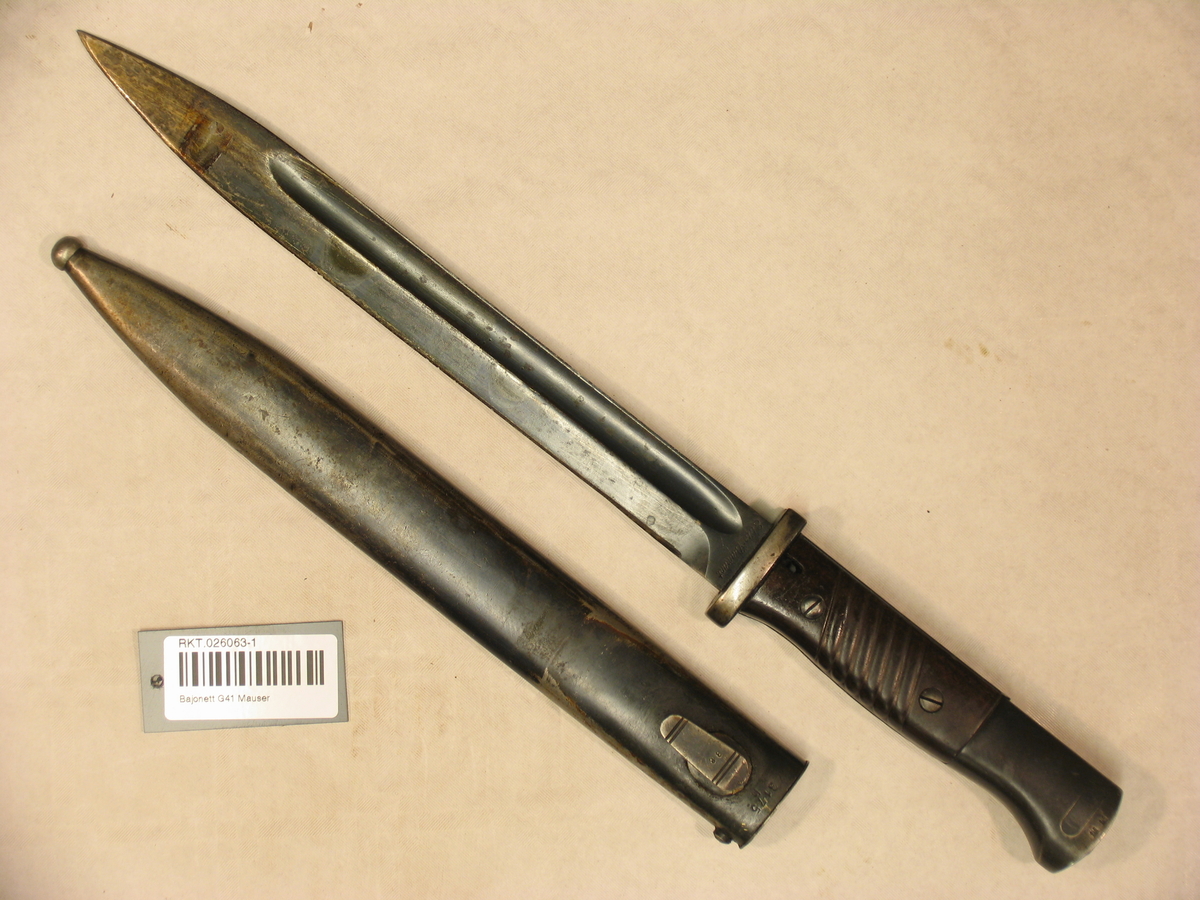 Bajonett G41 Mauser - Forsvarets museer / DigitaltMuseum