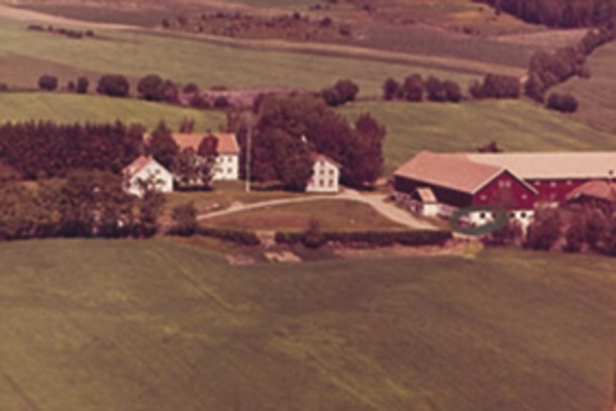 Flyfoto av Gålås store, Furnes, Ringsaker. - Anno Domkirkeodden ...