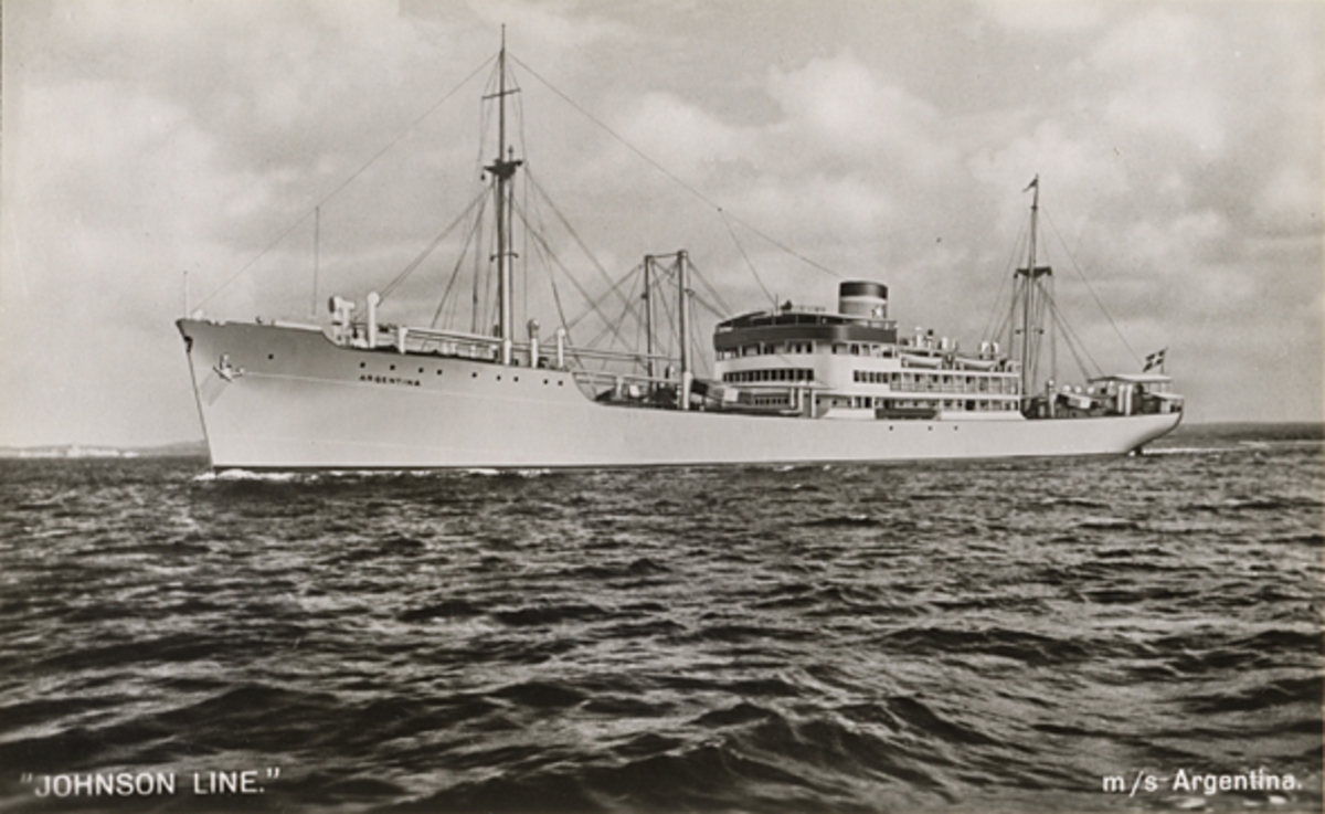 M/S Argentina. Johnson Line. - Sjöhistoriska museet / DigitaltMuseum