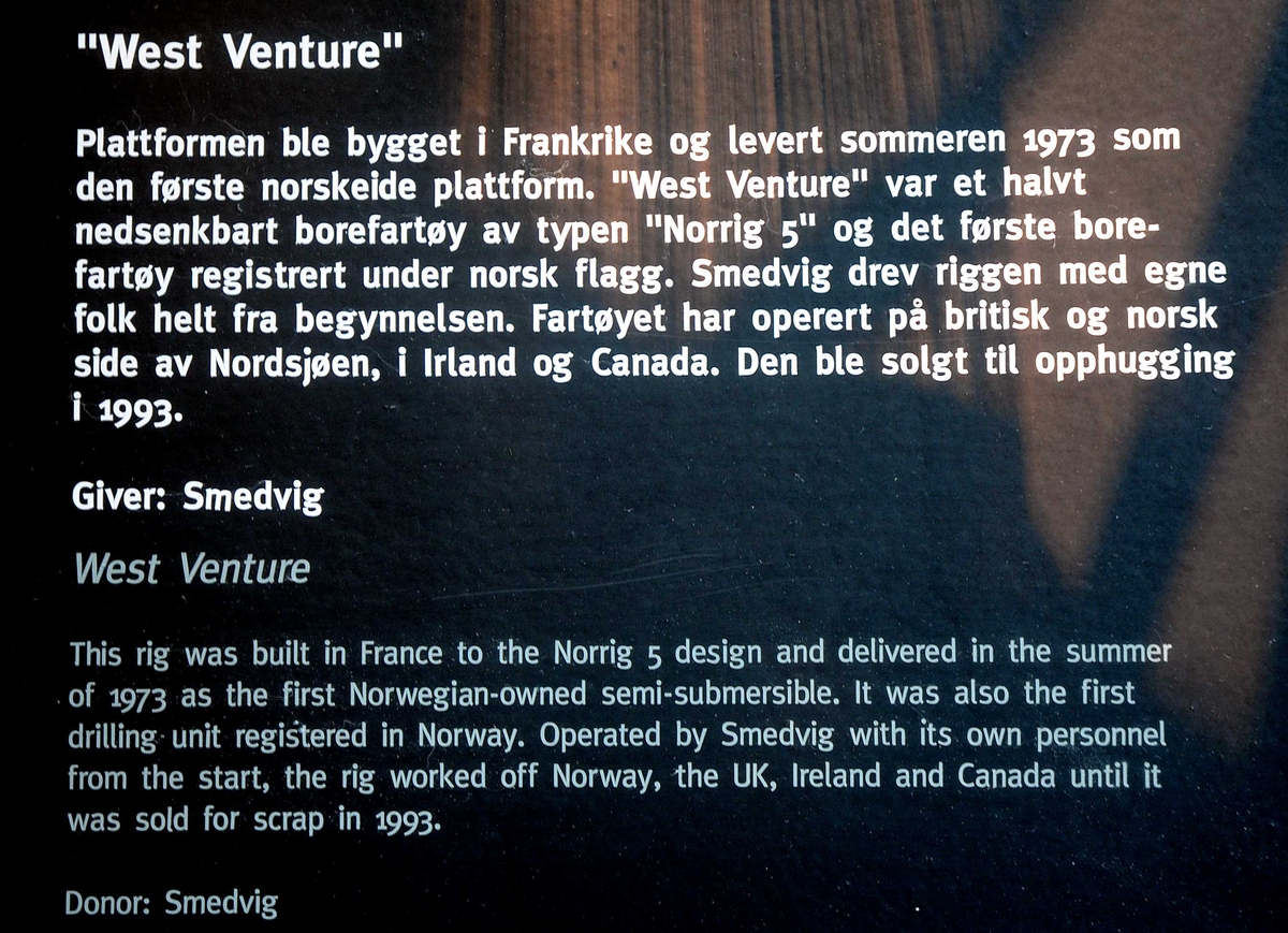 Modell - Norsk Oljemuseum / DigitaltMuseum
