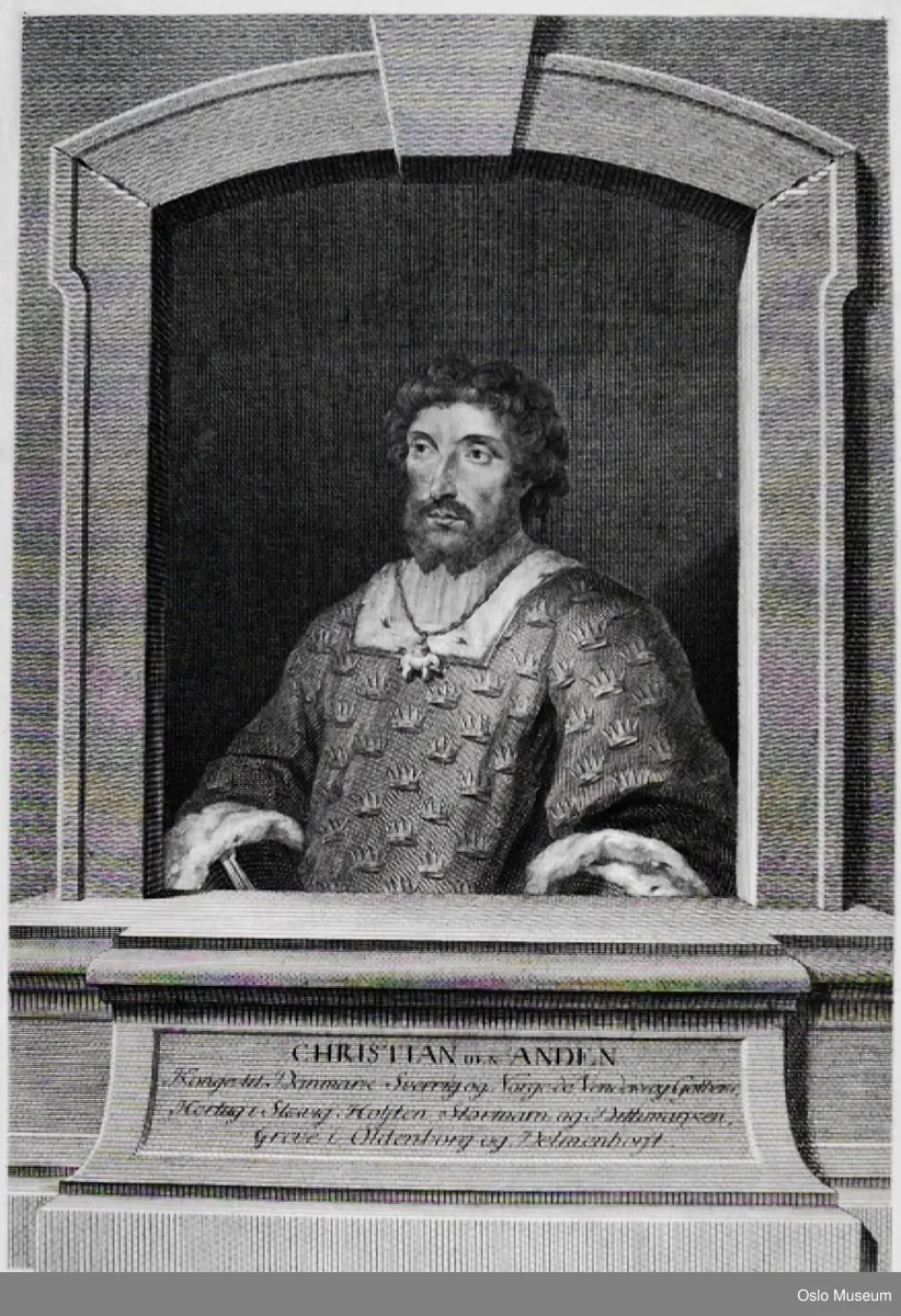 Christian den Anden [kobberstikk] - Oslo Museum / DigitaltMuseum