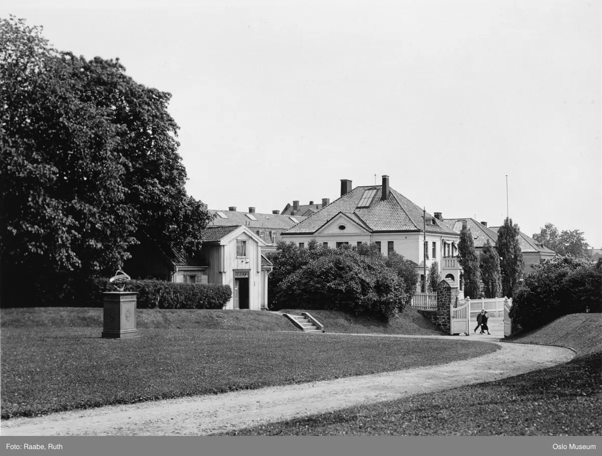Fra Frogner hovedgård mot Nobels gate. - Oslo Museum / DigitaltMuseum