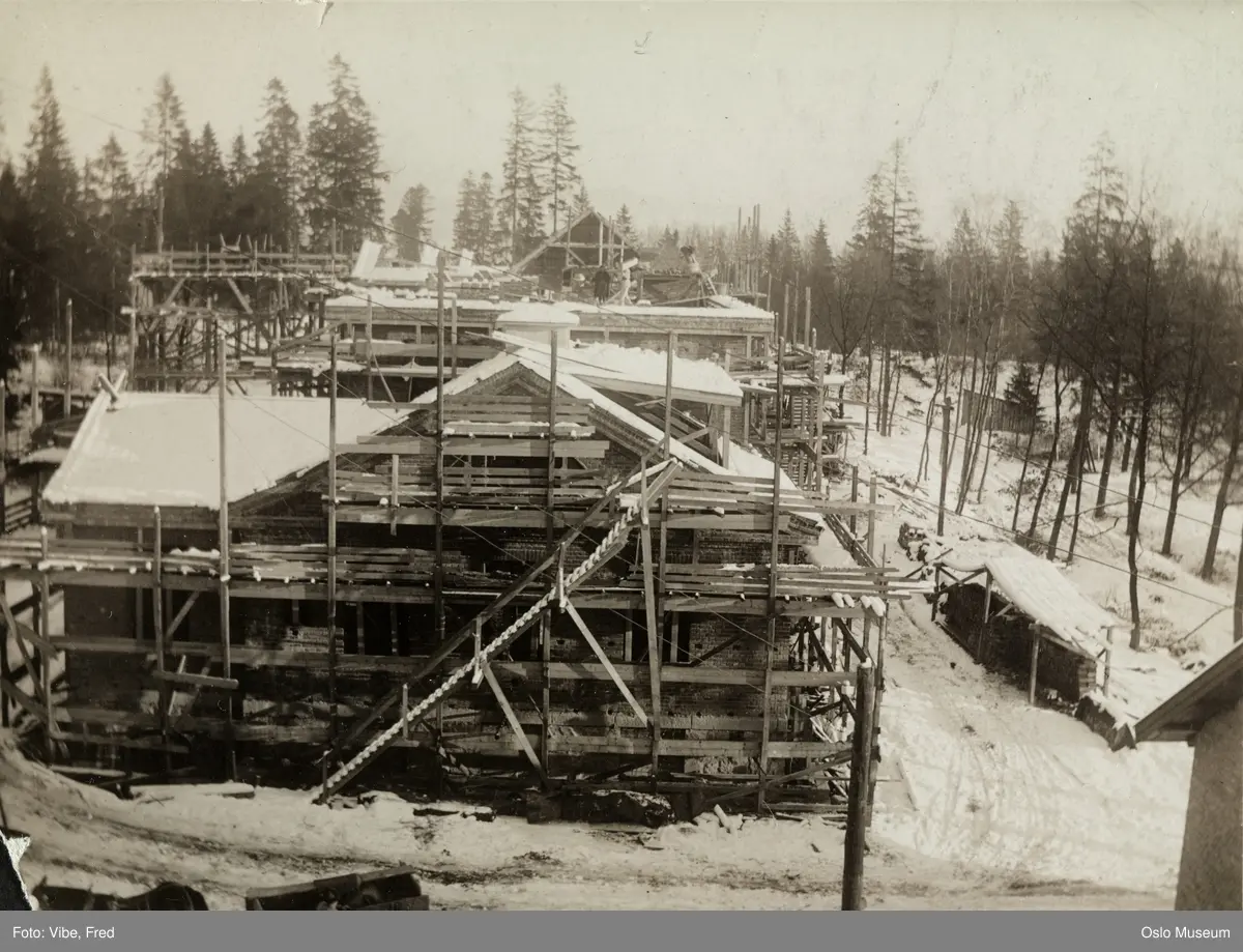 Utvidelse av Gaustad sykehus. - Oslo Museum / DigitaltMuseum