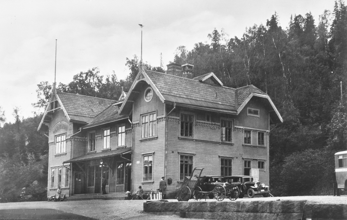 Valdemarsvik järnvägsstation. - Järnvägsmuseet / DigitaltMuseum