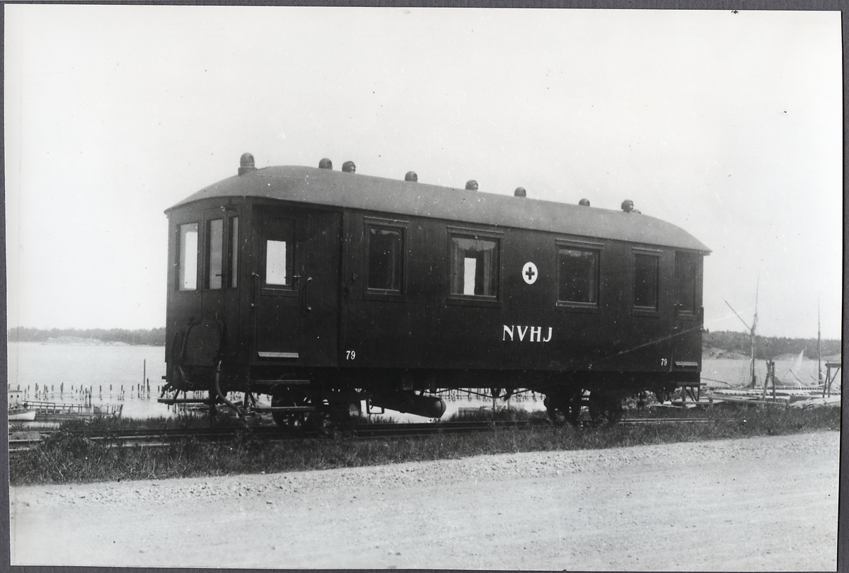 Norsholm - Västervik - Hultsfreds Järnvägar, NVHJ Bx 79 sjukvagn ...