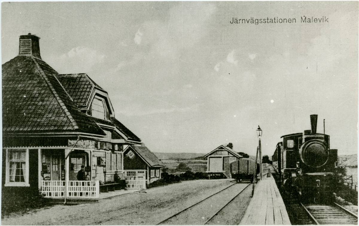 Maleviks hållplats. Göteborg- Särö Järnväg, GSJ Lok. - Järnvägsmuseet ...