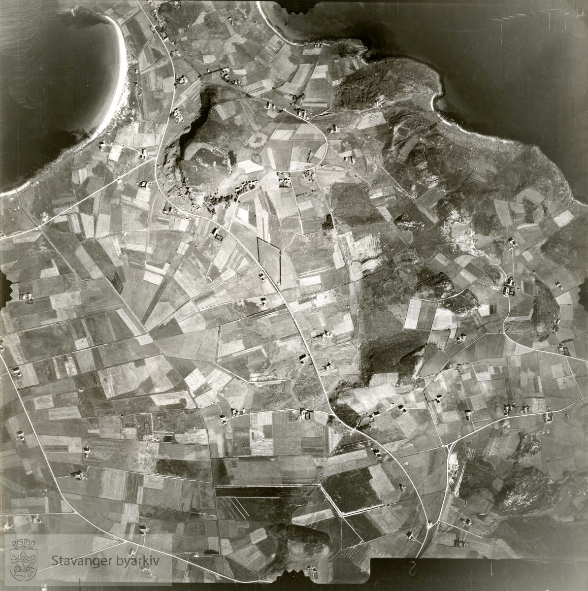 Ortofoto over Randaberg - Stavanger byarkiv / DigitaltMuseum