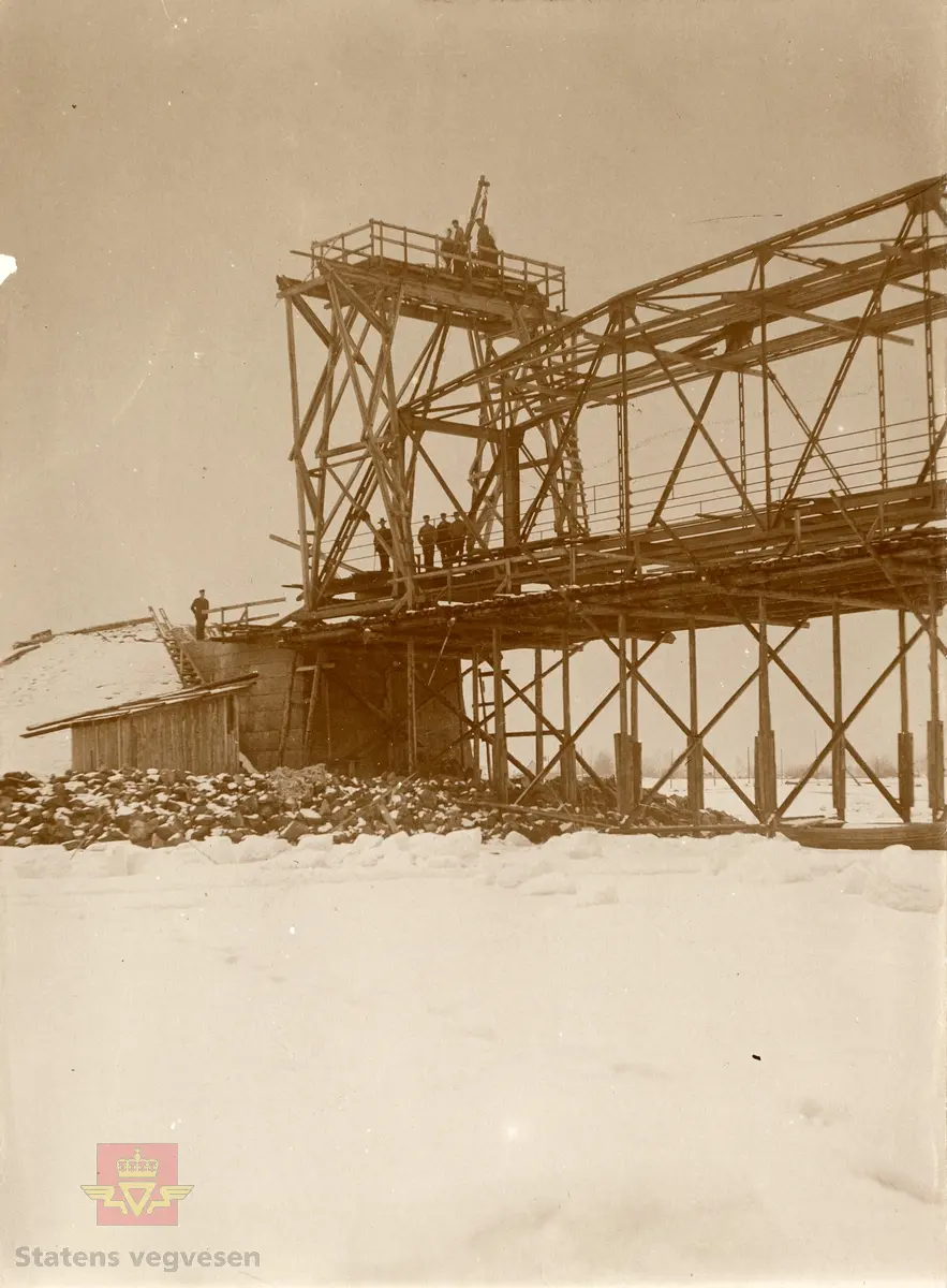 Bygging av gamle Flisa bru i Hedmark 1911-1912 - Norsk vegmuseum ...
