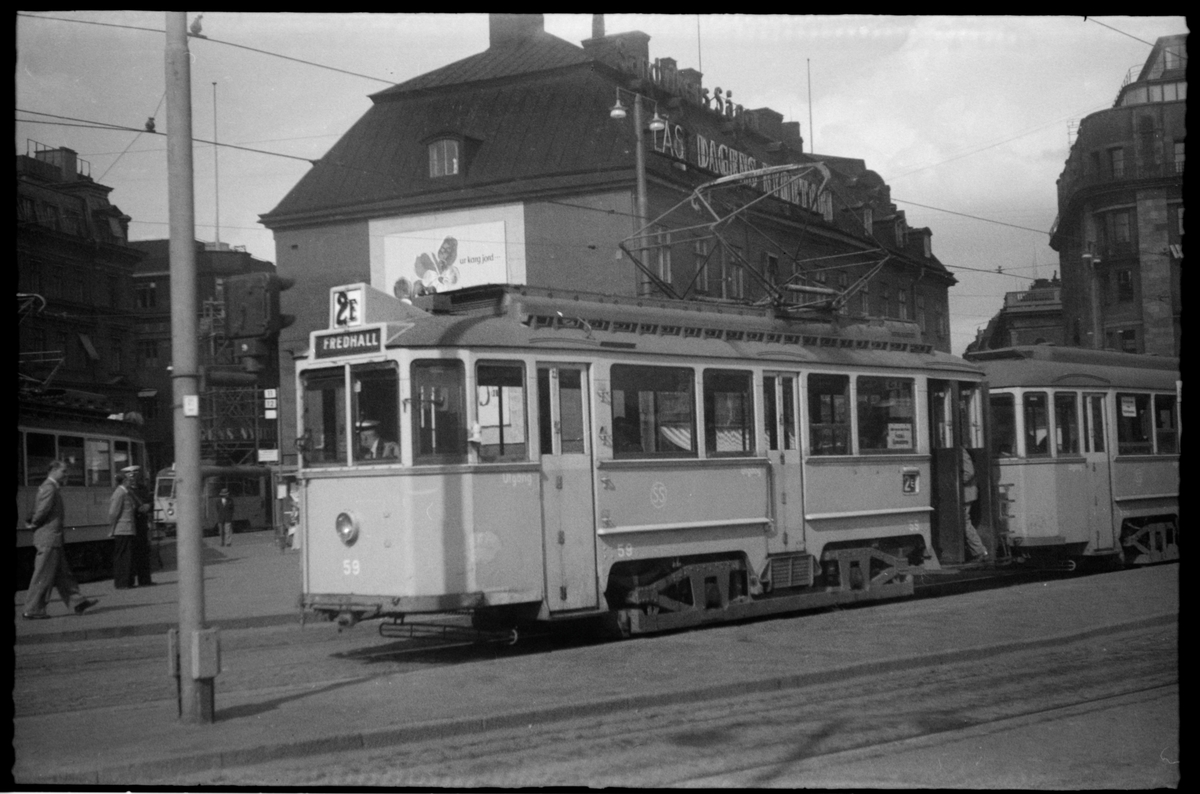 Aktiebolaget Stockholms Spårvägar, SS spårvagn A5 "Jitterbugg" 59 vid ...