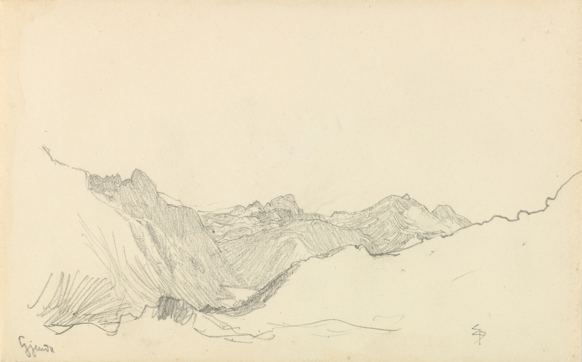 Fra Gjende, Jotunheimen [Tegning] - Nasjonalmuseet ...
