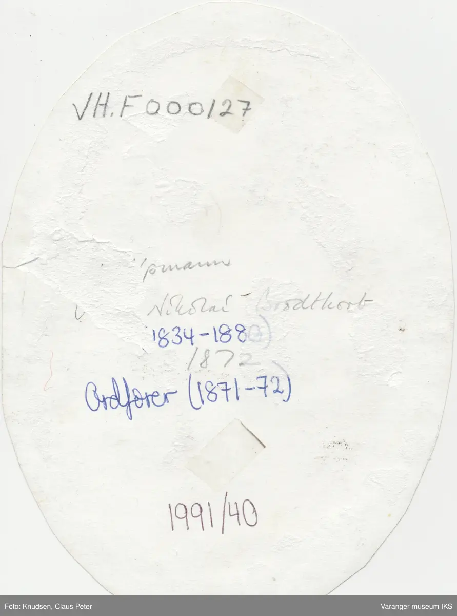 Portrett, Arnt Nicolai Brodtkorb - Vardø Museum / DigitaltMuseum