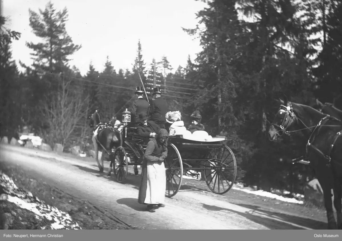 kong Edward og dronning Alexandras besøk, hest, vogn, dronninger gir ...