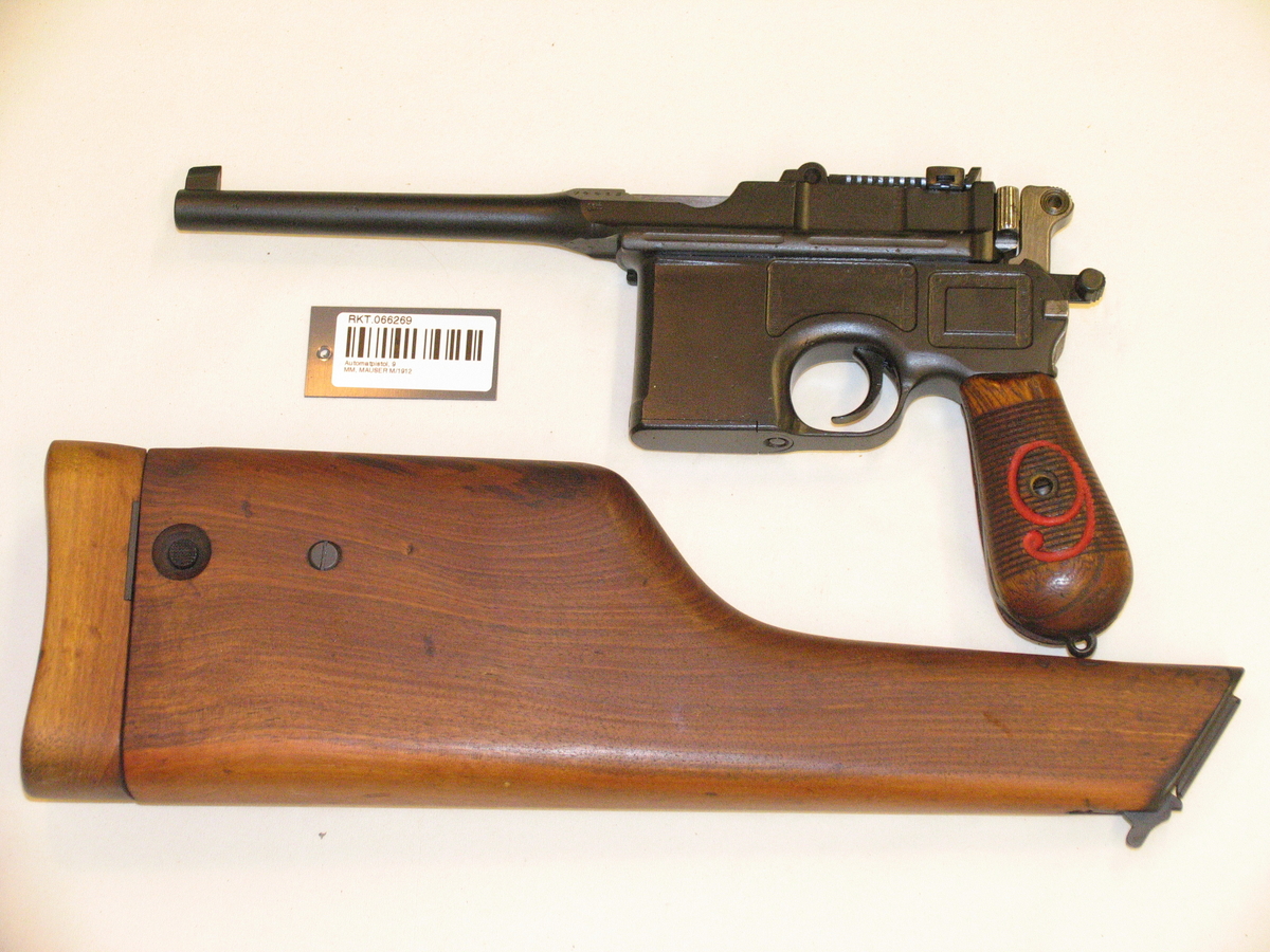Pistol 9mm Mauser M1912 - Forsvarets museer / DigitaltMuseum