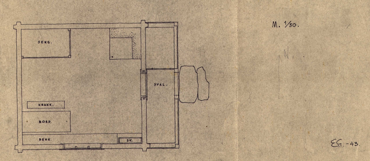 Tegning - Norsk Folkemuseum / DigitaltMuseum
